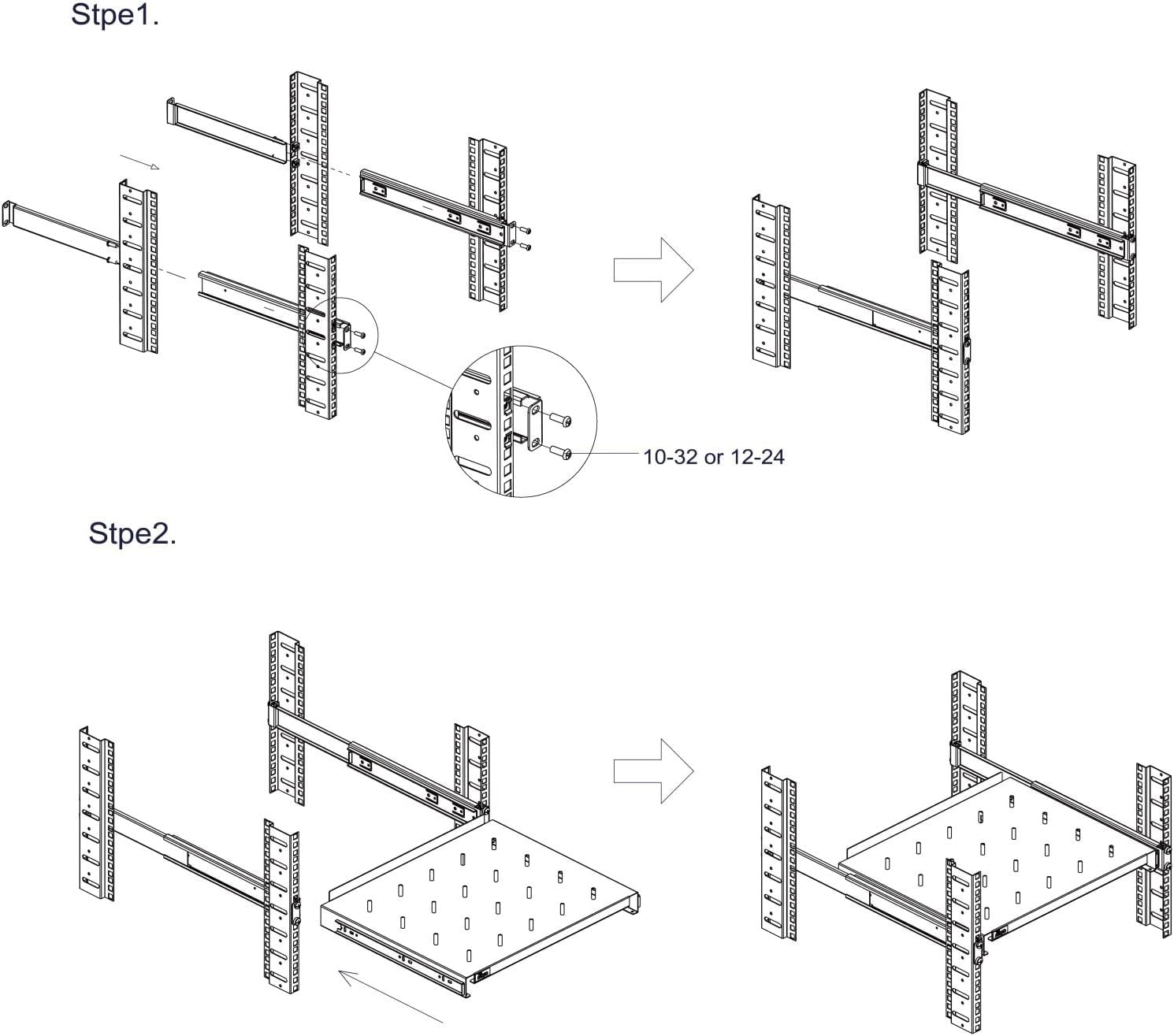 1U Adjustable Vented Sliding Server Rack Mount Shelf Philippines | Ubuy