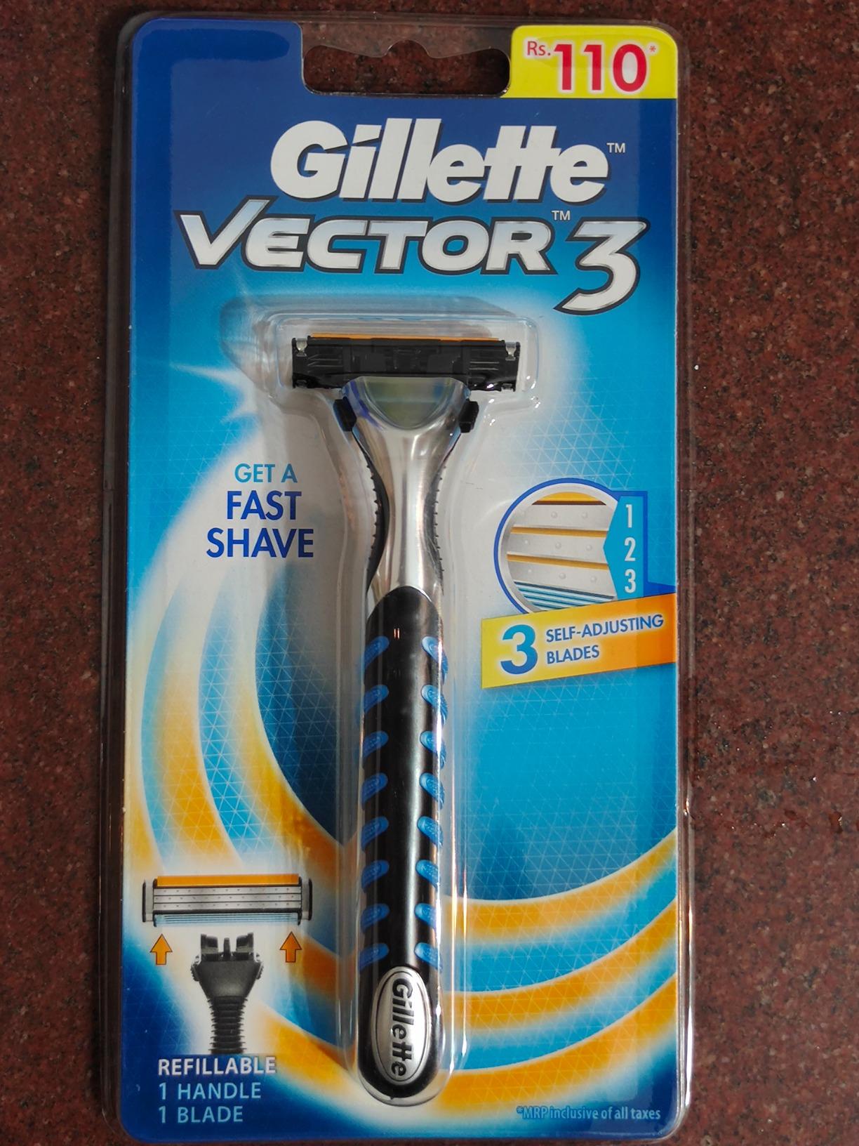 Gillette Vector 3 Manual Shaving Razor : Amazon.in: Health & Personal Care