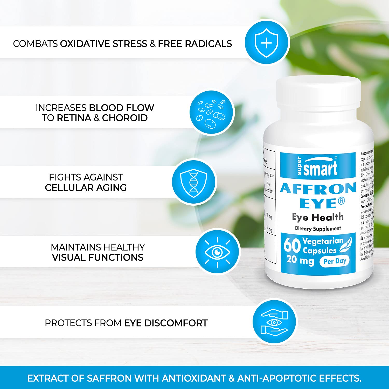 Supersmart - Affron Eye® 20 mg Per Day - Extract of Saffron Stigmas ...