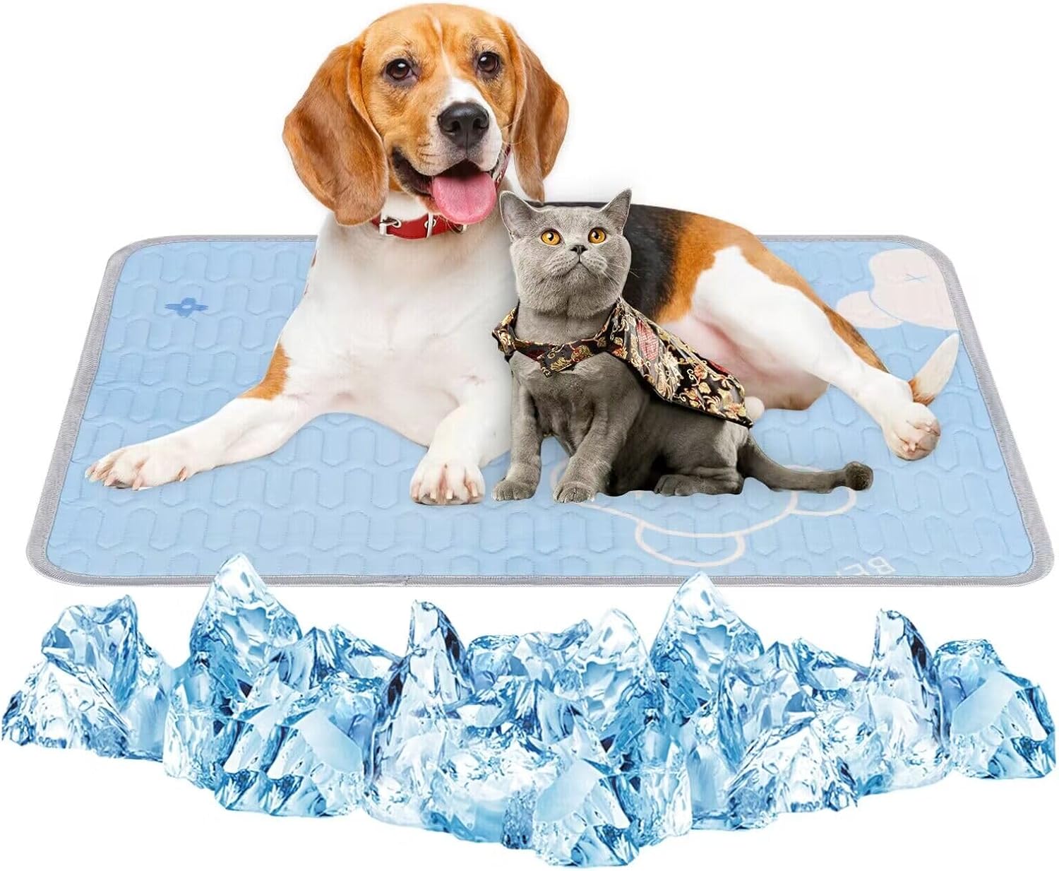 NiCoLa Dog Cooling Mats, 60 x 45cm Self-Cooling Mat for Dogs and Pets ...