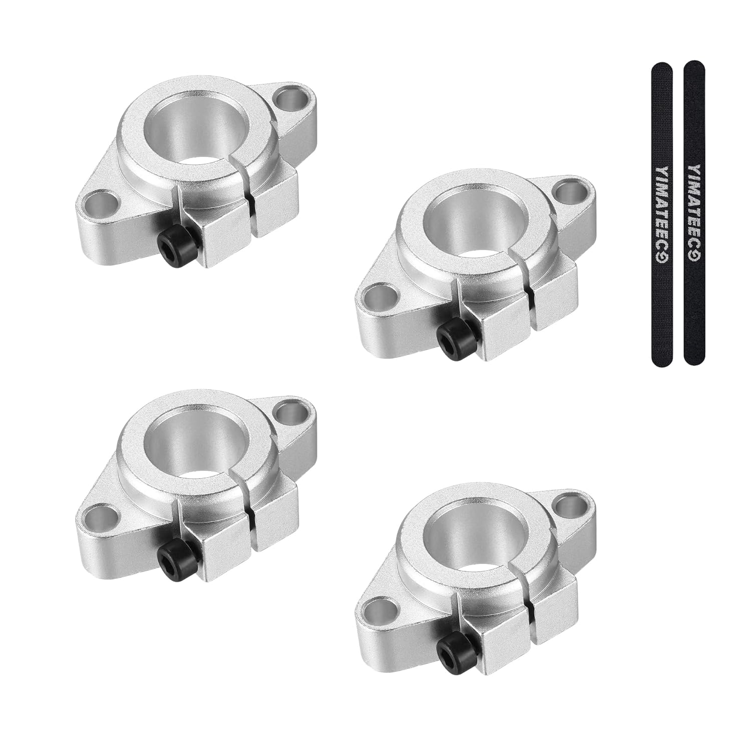 Linear Motion Rail Clamping Guide Support Shafts, 4 Pack SHF12 Aluminum ...