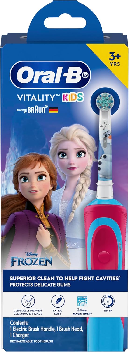 Oral-B Vitality Kids Clean Frozen/Spiderman Electric Toothbrush 3 ...