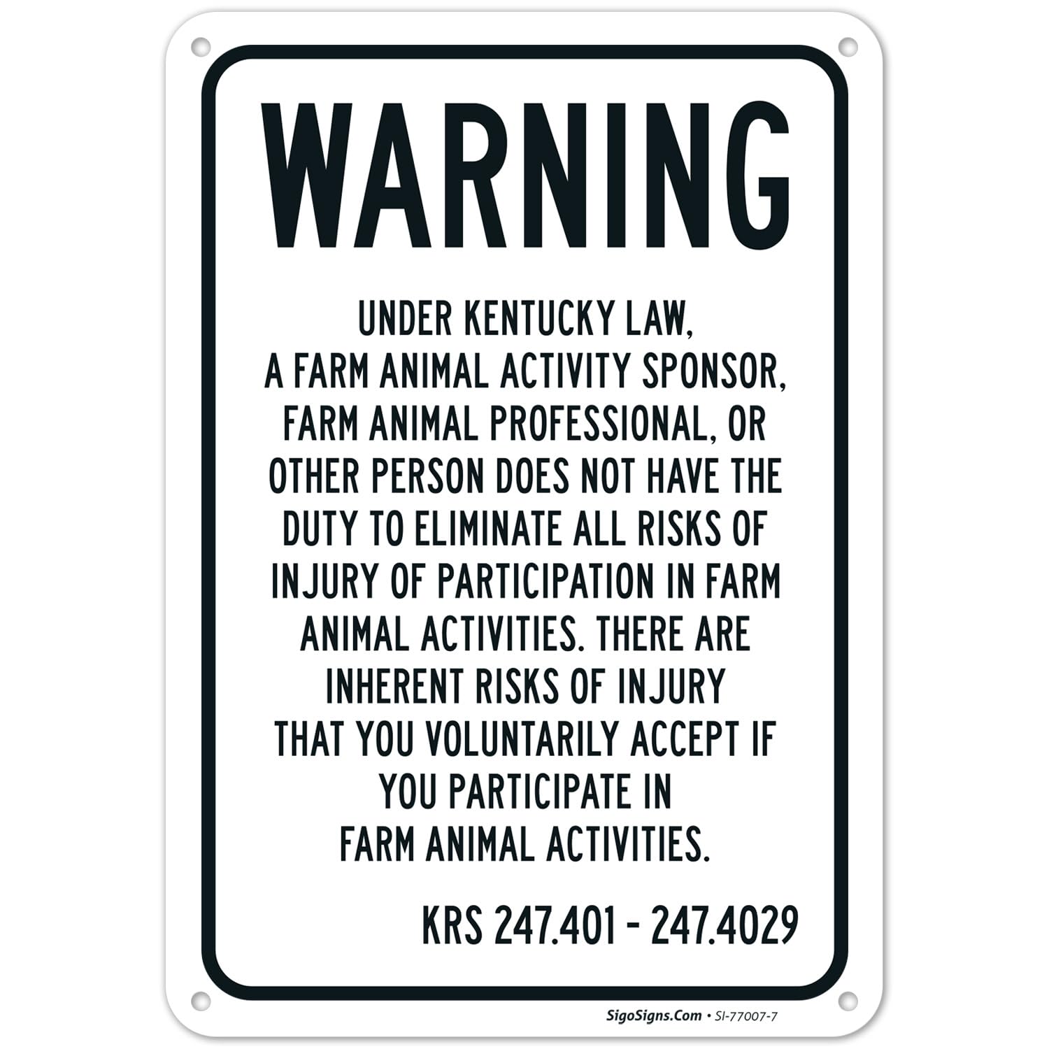 Wild Animals Live Here Sign, Wild Animals Area Sign Warn Campers Sign ...