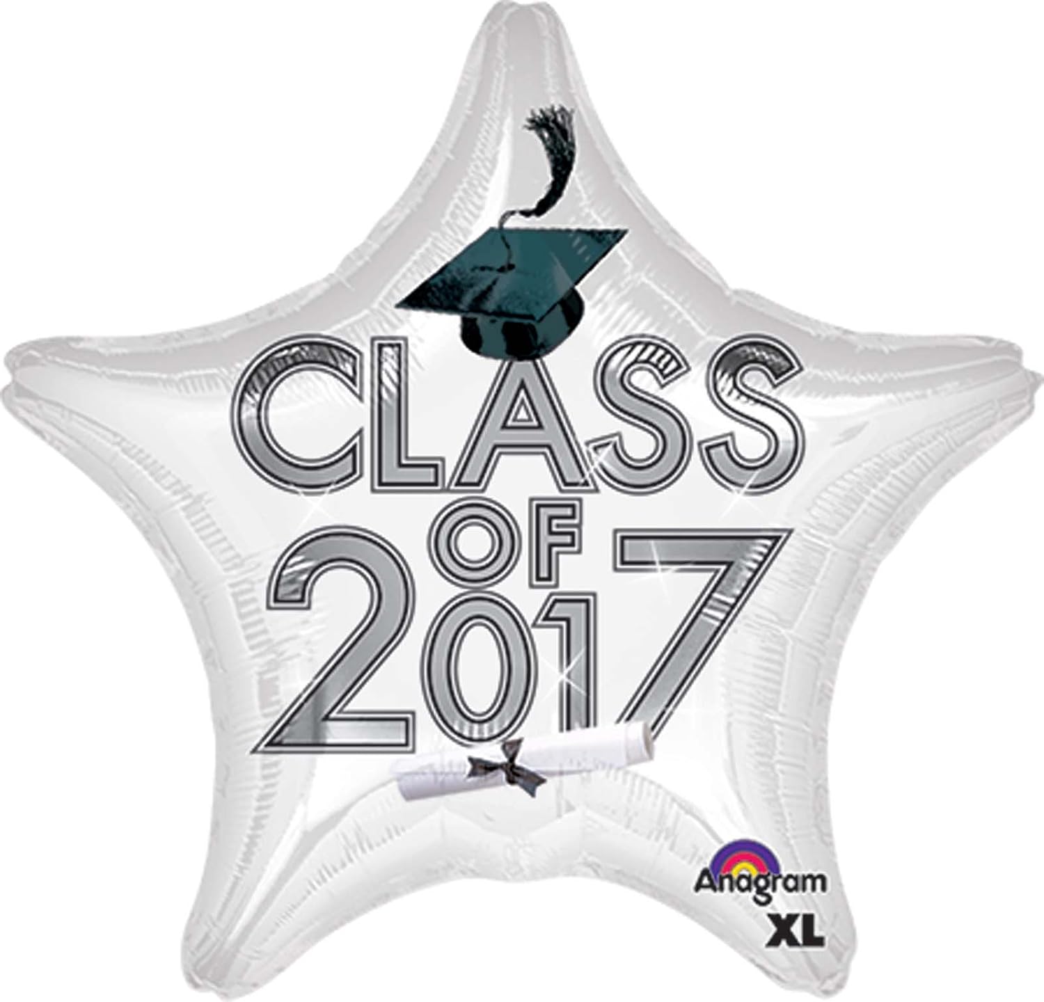 Amazon.com: Anagram Graduation Class of 2017 Star School Colors 19 ...