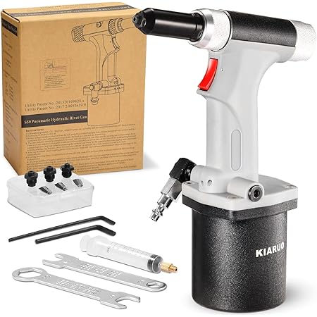 Amazon.com: TOJIZEN Pneumatic Pop Rivet Gun Kit, Air Riveter Tool Set for 3/32, 1/8, 5/32, 3/16 ...