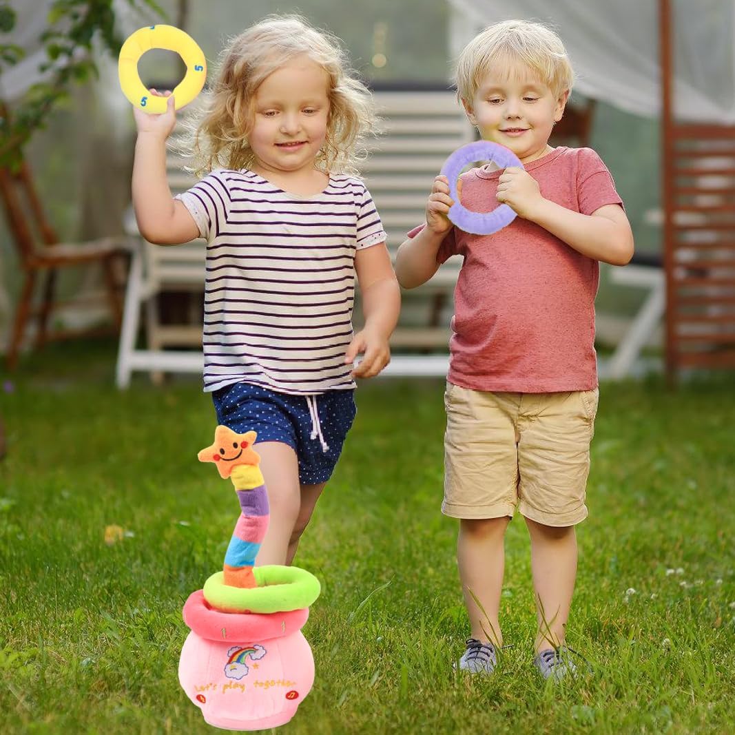 Hopearl Catch Me Ring Toss – Juguete musical de baile con 5 anillos ...