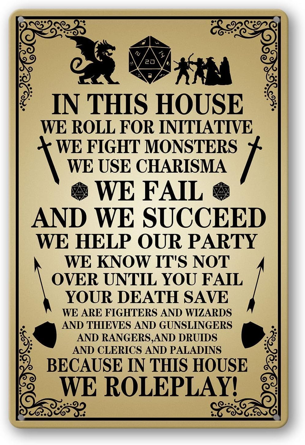 Amazon.com : Decorative 8x12 inch vintage metal tin signage When The DM ...