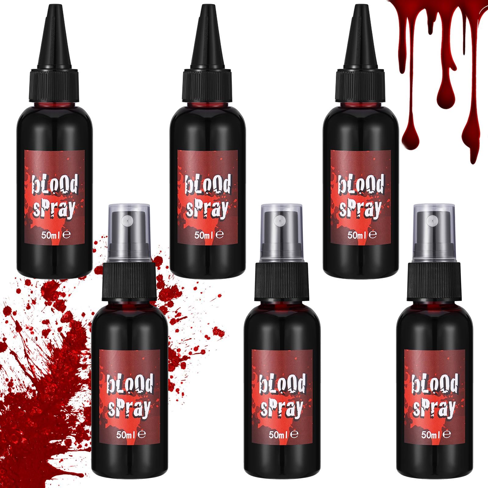 Amazon.com : Halloween Fake Blood Makeup Kit - Includes Realistic ...