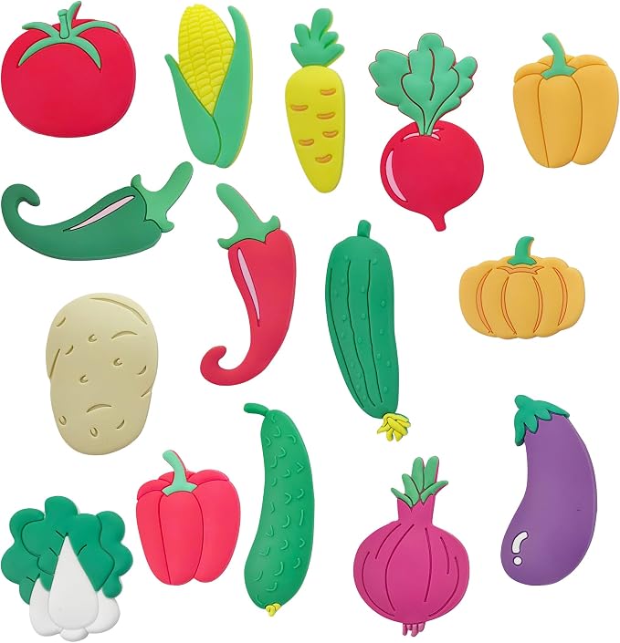 Amazon.com: HTSHO Vegetable Fridge Magnets for Kids Toddlers, 15PCS ...