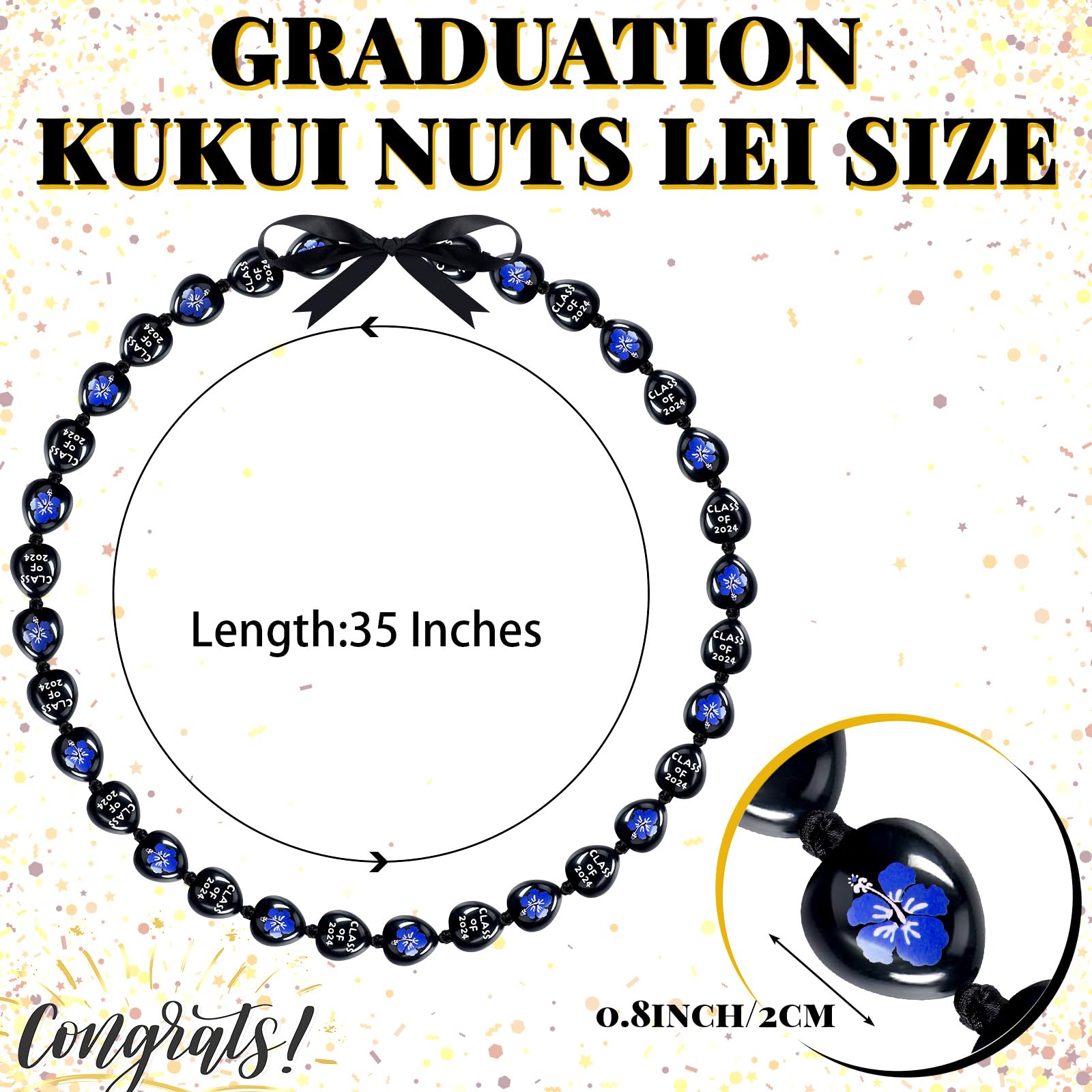 Snapklik.com : 2024 Graduation Ribbon Lei Hand Painted Class Of 2024 ...