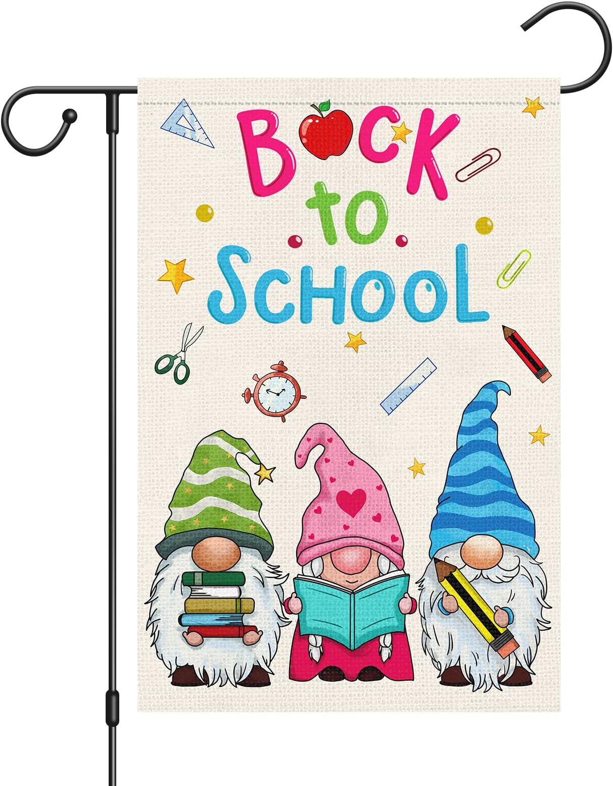 Amazon.com : Louise Maelys Back to School Garden Flag 12x18 Double ...