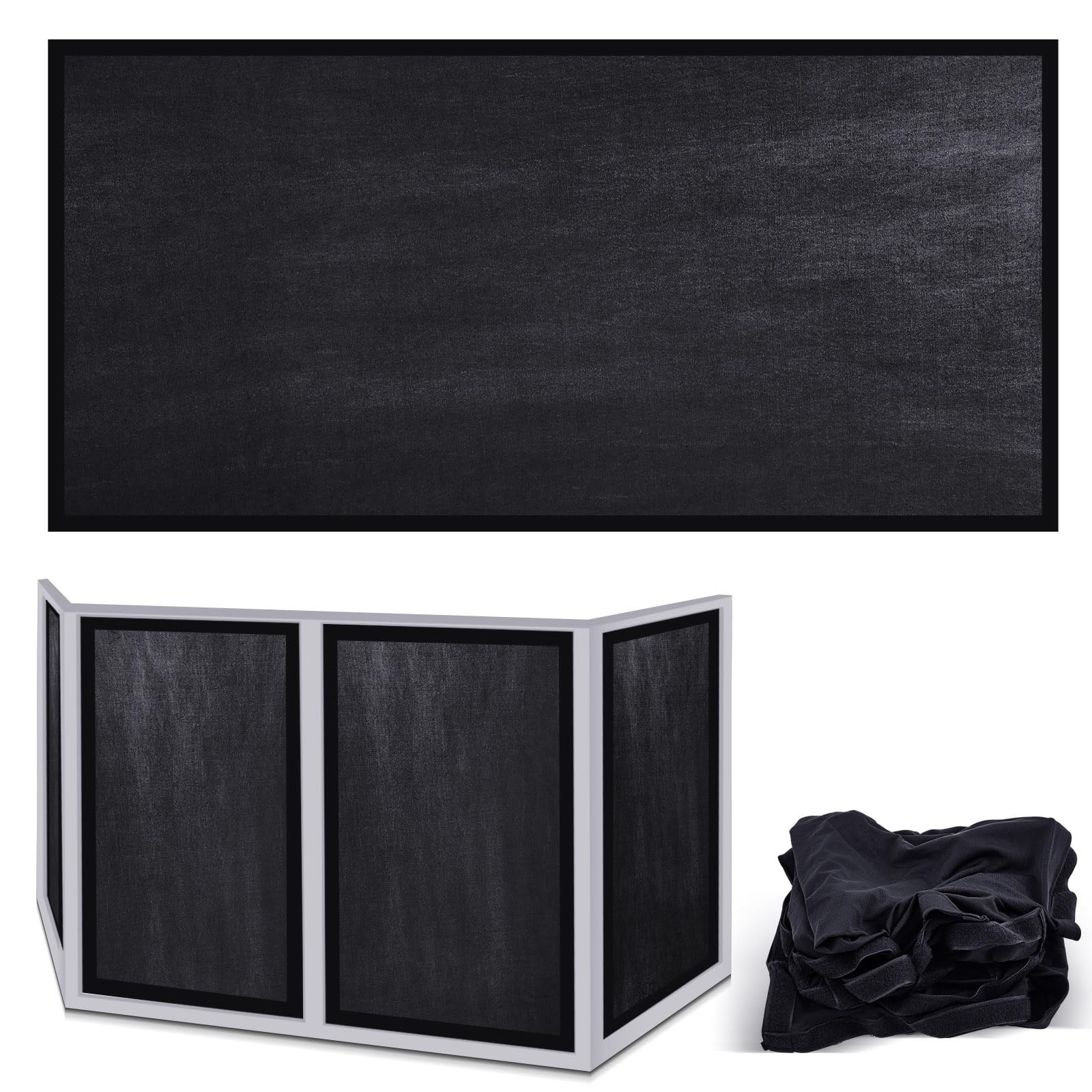 Amazon.com: Fanfanwin 4 Pcs Black DJ Facade Scrim 27.5” x 47.2 ...