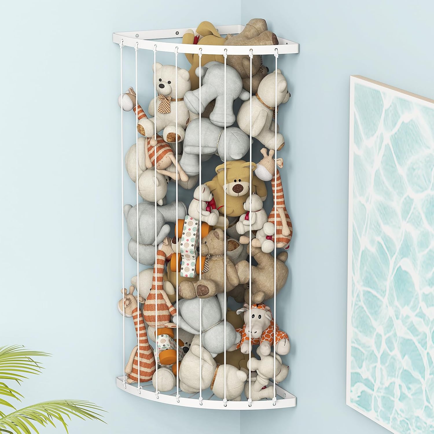 Amazon.com: NOVIMANGO Stuffed Animal Storage for Plush Toys, Corner ...
