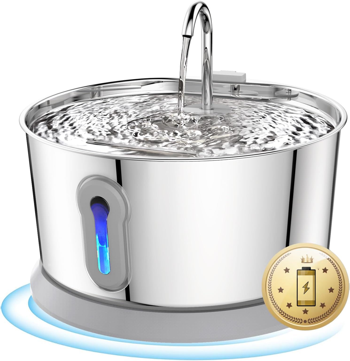 Amazon.com : HoneyGuaridan Battery Operated Cat Water Fountain, 2.5L ...