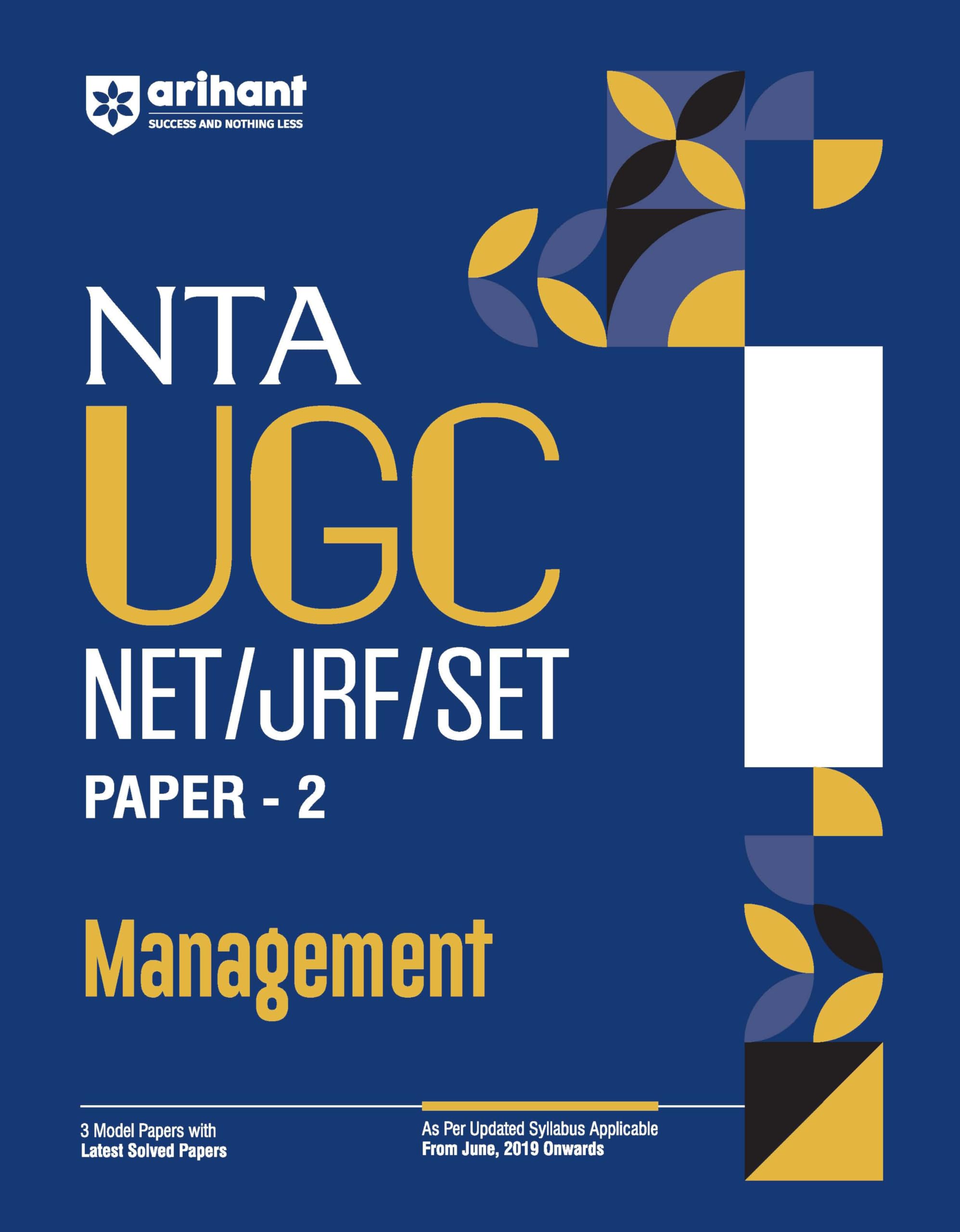 Buy Arihant NTA UGC NET/ JRF/ SET PAPER-2 Management | As per updated syllabus | 3 Model Papers ...