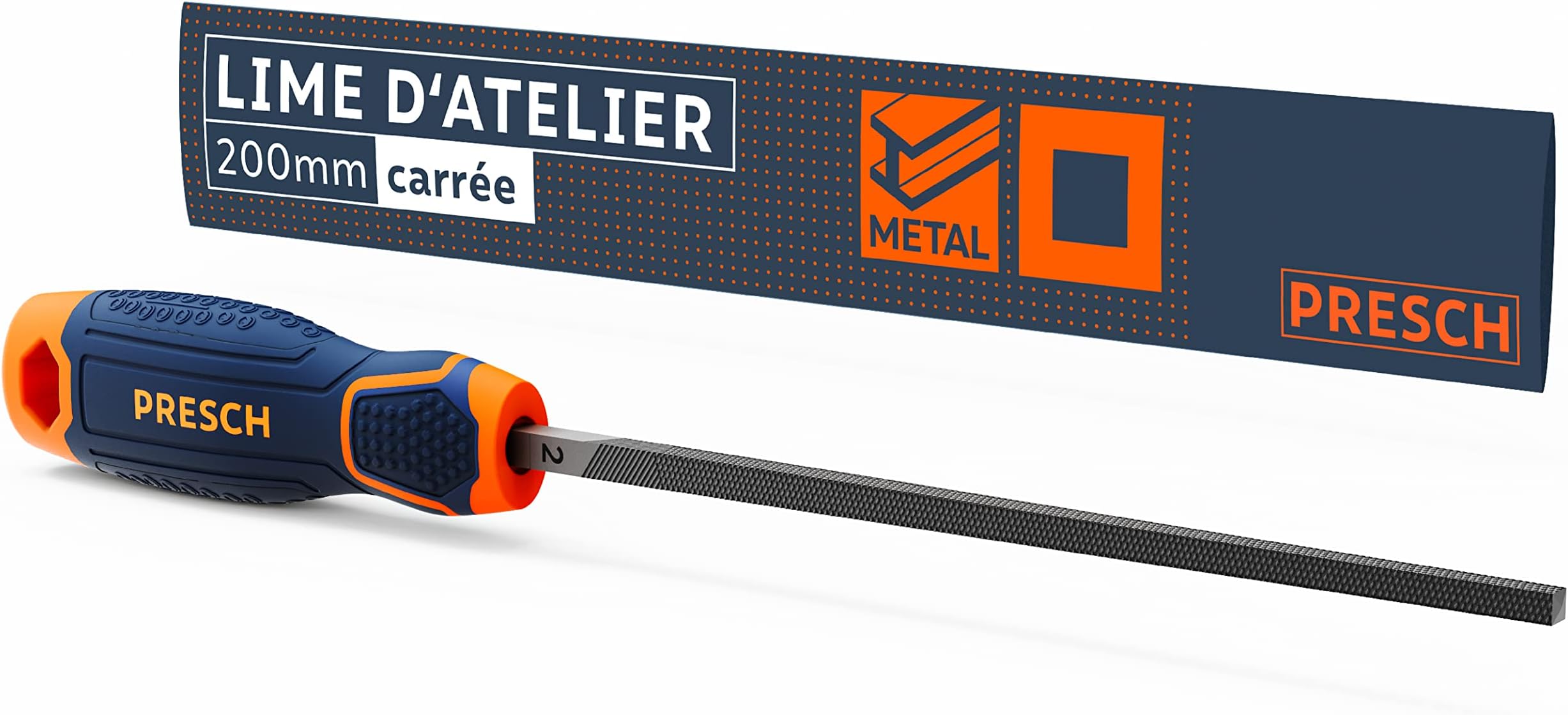 Presch Lime d'atelier carrée 200mm - Lime carrée de qualité supérieure ...