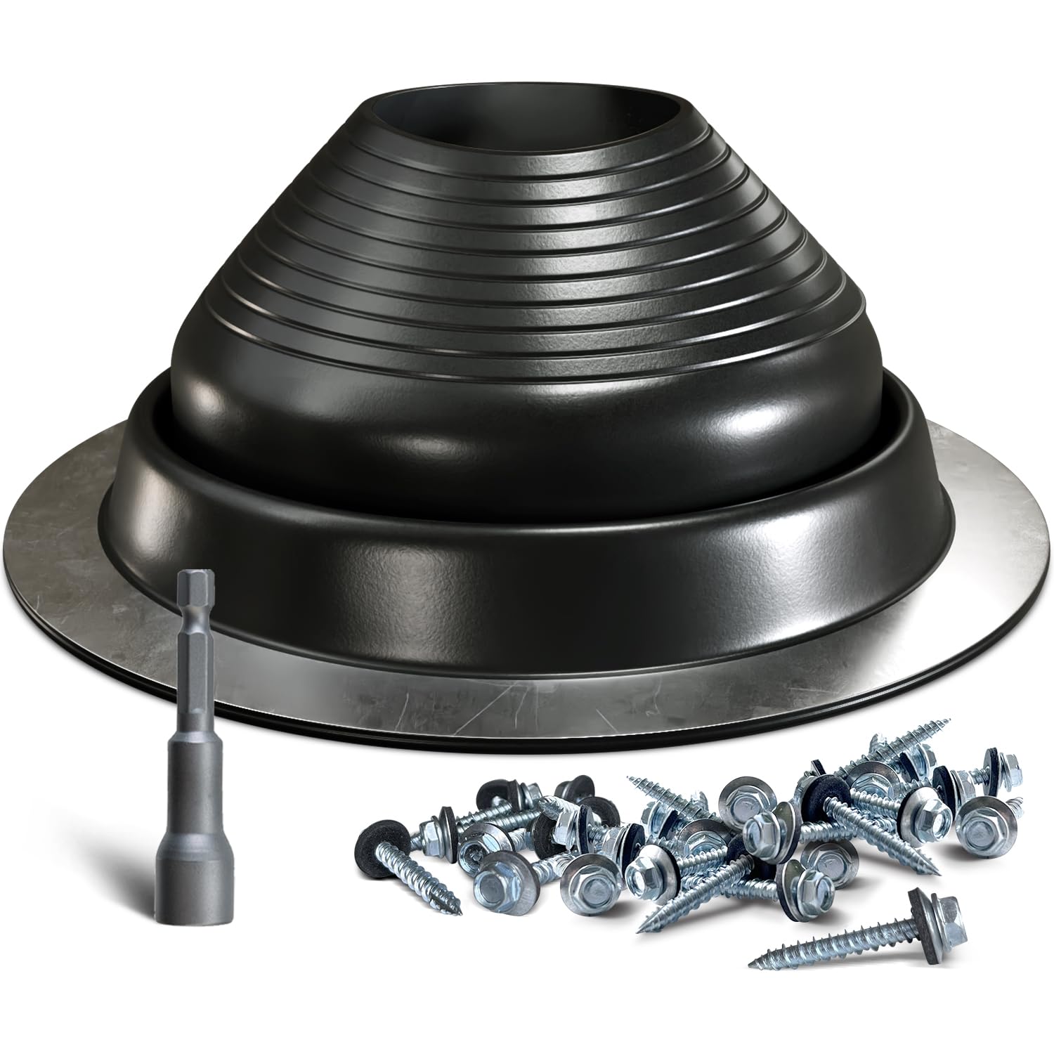 VIVIDA #6 EPDM Metal Roof Pipe Flashing Boot, Flexible Roof Jack ...