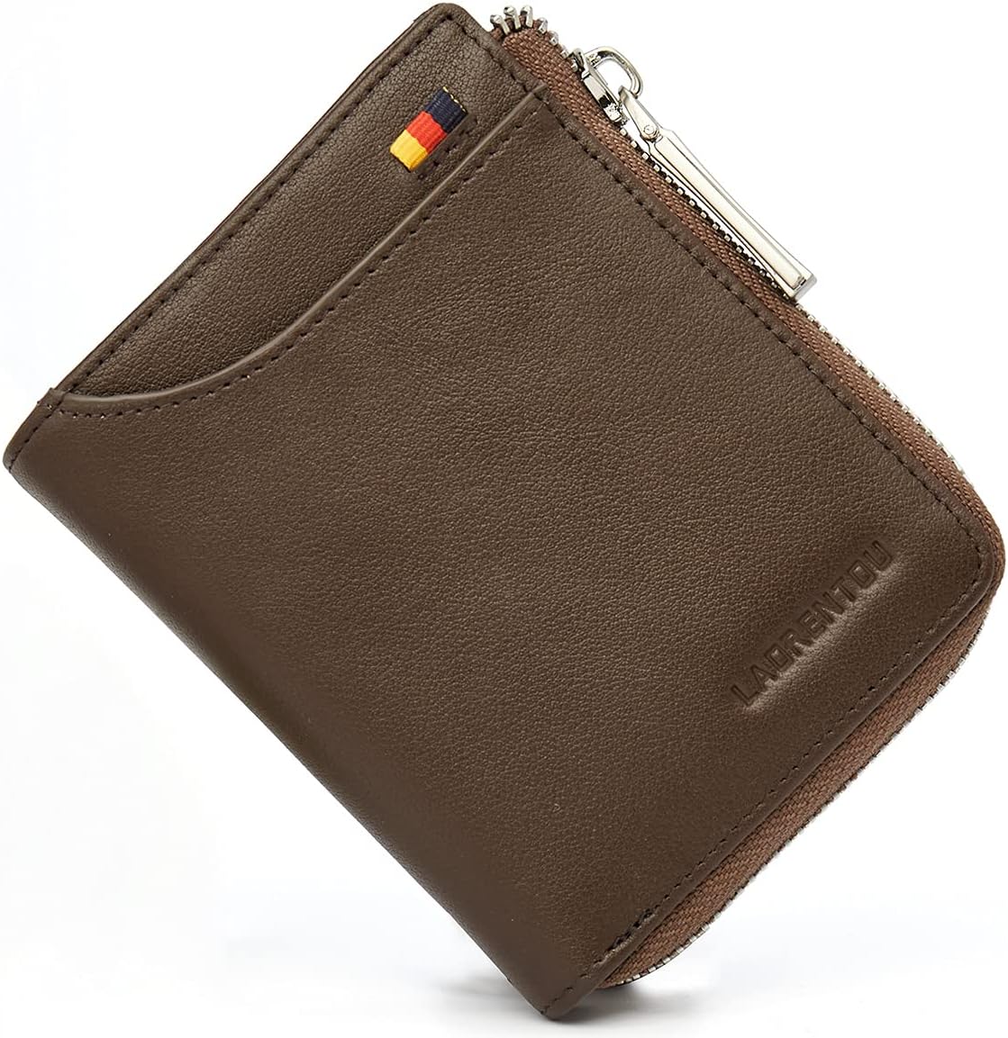 Amazon.com: LAORENTOU Genuine Leather Wallets for Men, RFID Blocking ...