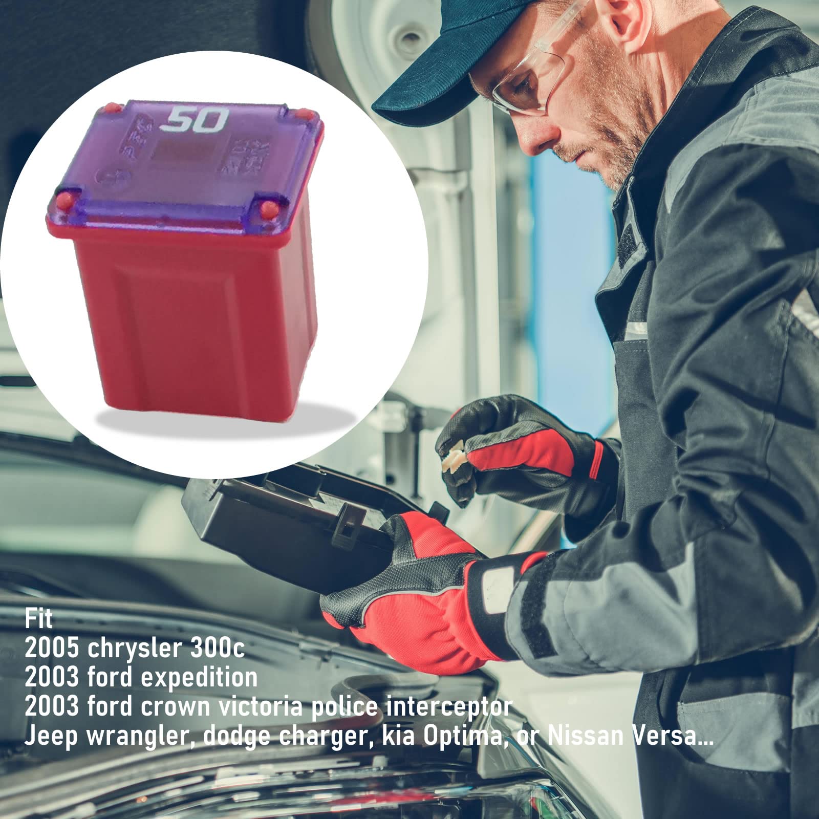 Snapklik.com : 5 Pack Automotive Low Profile Mini Jcase Fuse 50 Amp ...