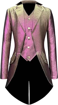 Amazon.com: VOREING Men Steampunk Vintage Jacket Gothic Victorian Frock ...
