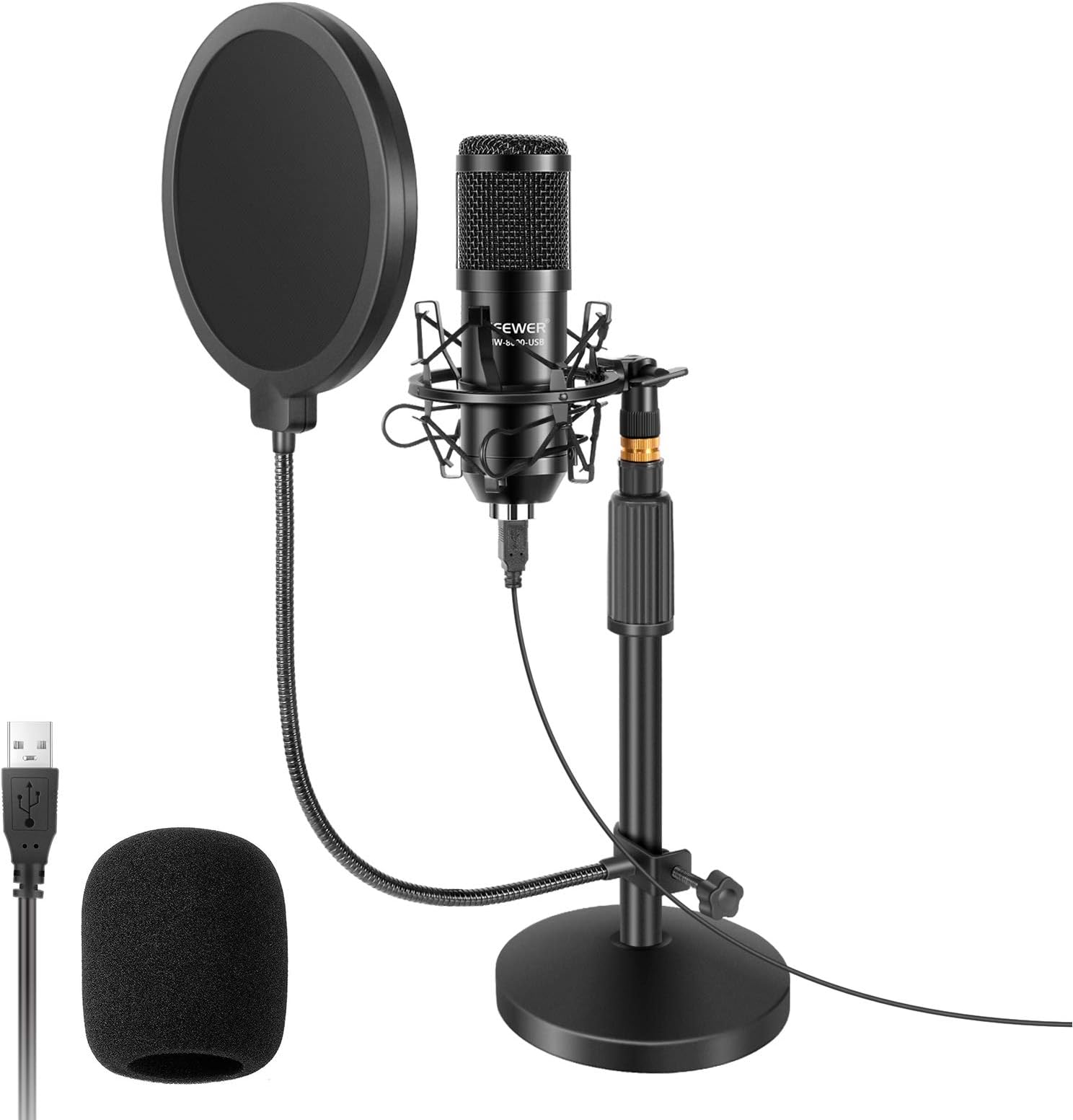 Amazon.com: Neewer USB Microphone with Stand Kit - 192KHz/24Bit Plug ...