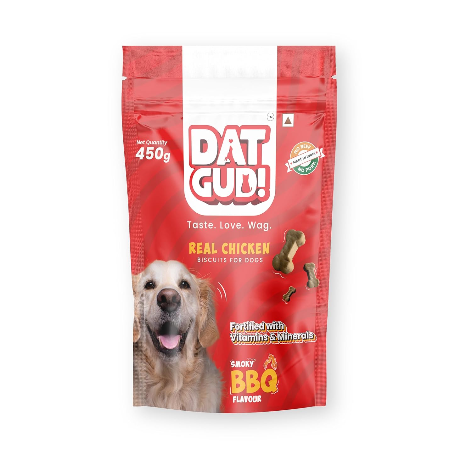 Buy DAT GUD Smoky Barbeque Flavour Real Chicken Dog Biscuits | Dog Biscuits for Adult Dogs | Dog ...