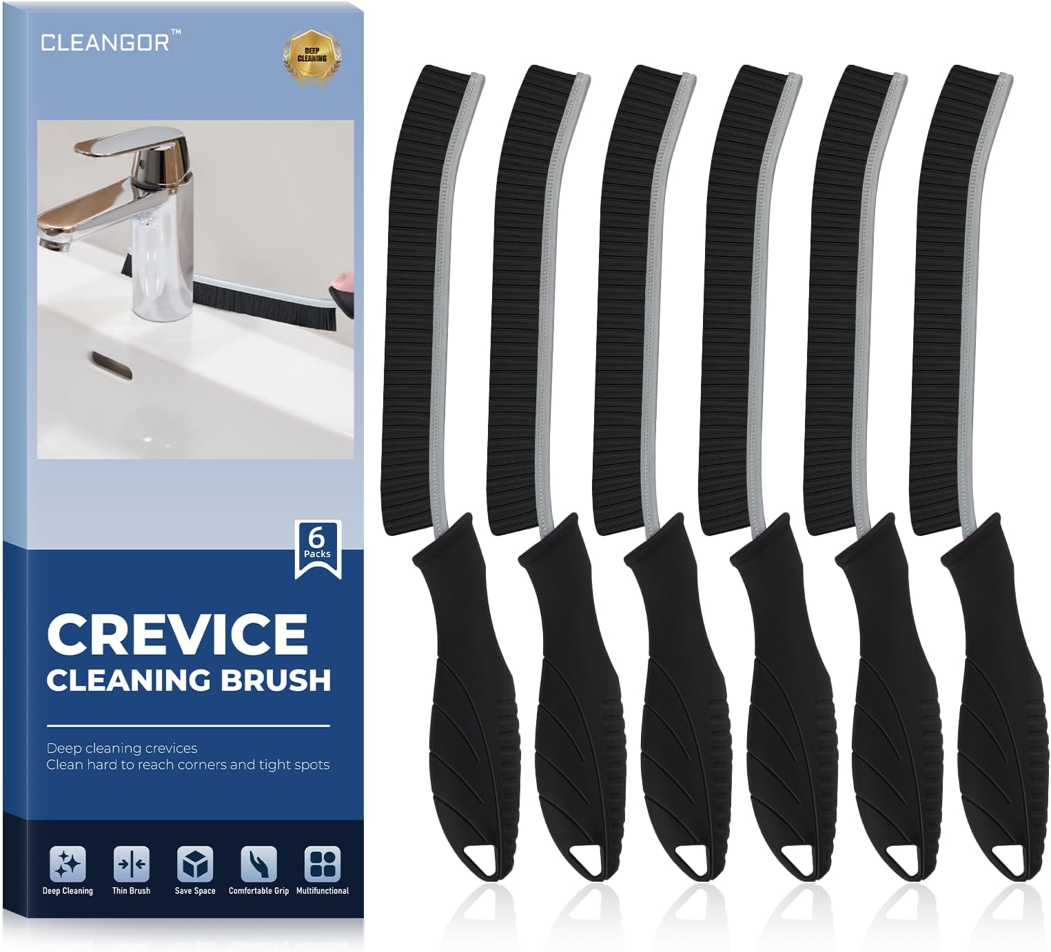 Amazon.com: FOOGWEE Hard Bristle Crevice Cleaning Brush - Home Cleaning ...