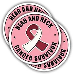 Amazon.com: (3pcs 3x3in) Head and Neck Cancer Stickers Head and Neck ...