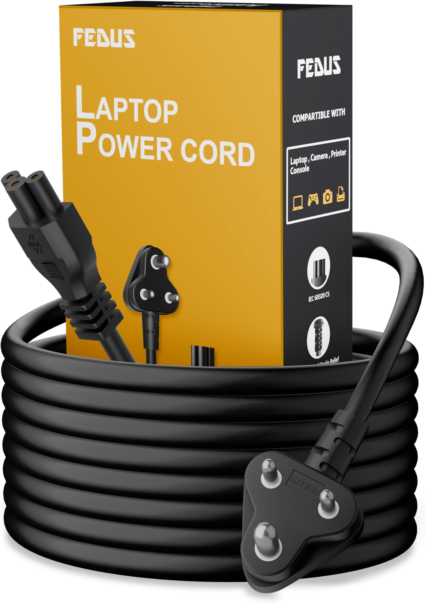 Storite 1.5 Meter 2 Pin 90 Degree Power Cord Cable 18AWG for Laptop ...