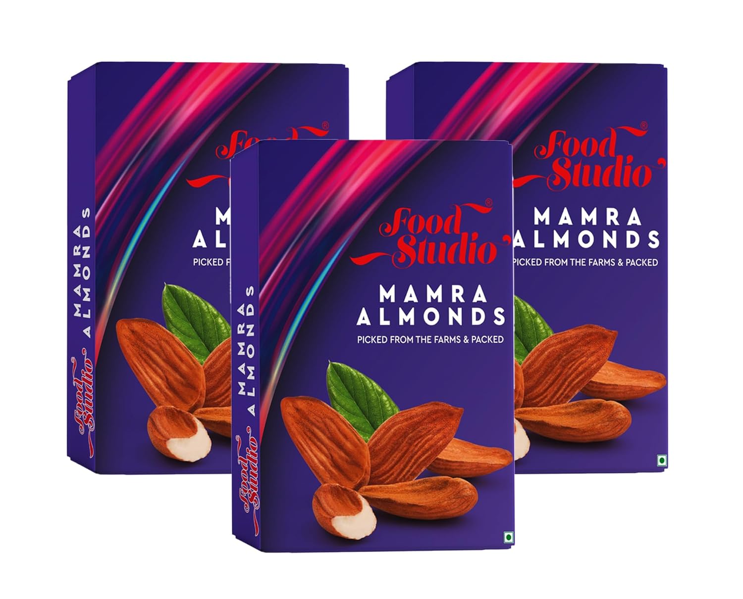 FOOD STUDIO Premium Mamra Almonds Box Pack of 3 x 250gm | Gluten Free ...