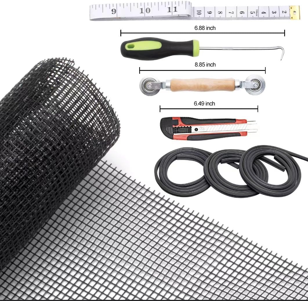 Window Screen Repair Kit, Screen Replacement for Windows or Doors ...