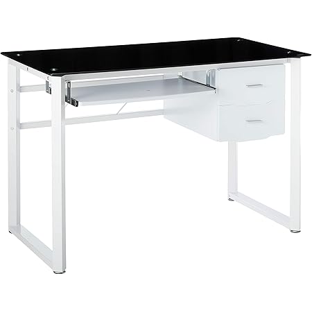 Amazon.com: Christopher Knight Home Eghan Tempered Glass Computer Desk ...
