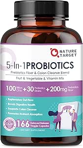 Amazon.com: NATURE TARGET Probiotics for Men and Women Gut Health ...