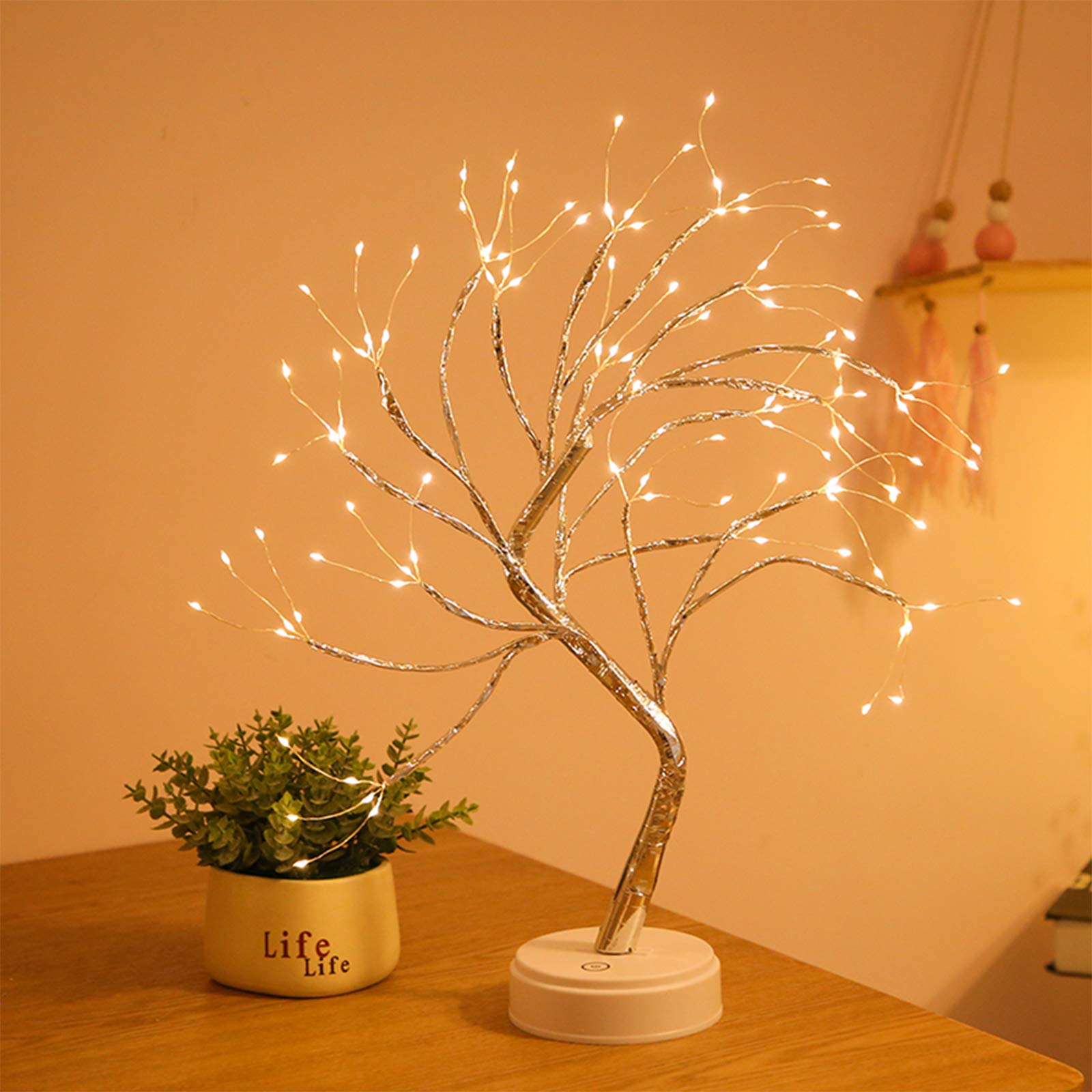 Amazon.com: Desktop bonsai tree light, LED 108 copper wire tree, touch ...