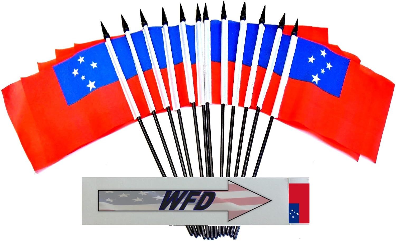Amazon.com: Western Samoa Desk Flags, Pack of 12 Polyester 4x6 inch ...