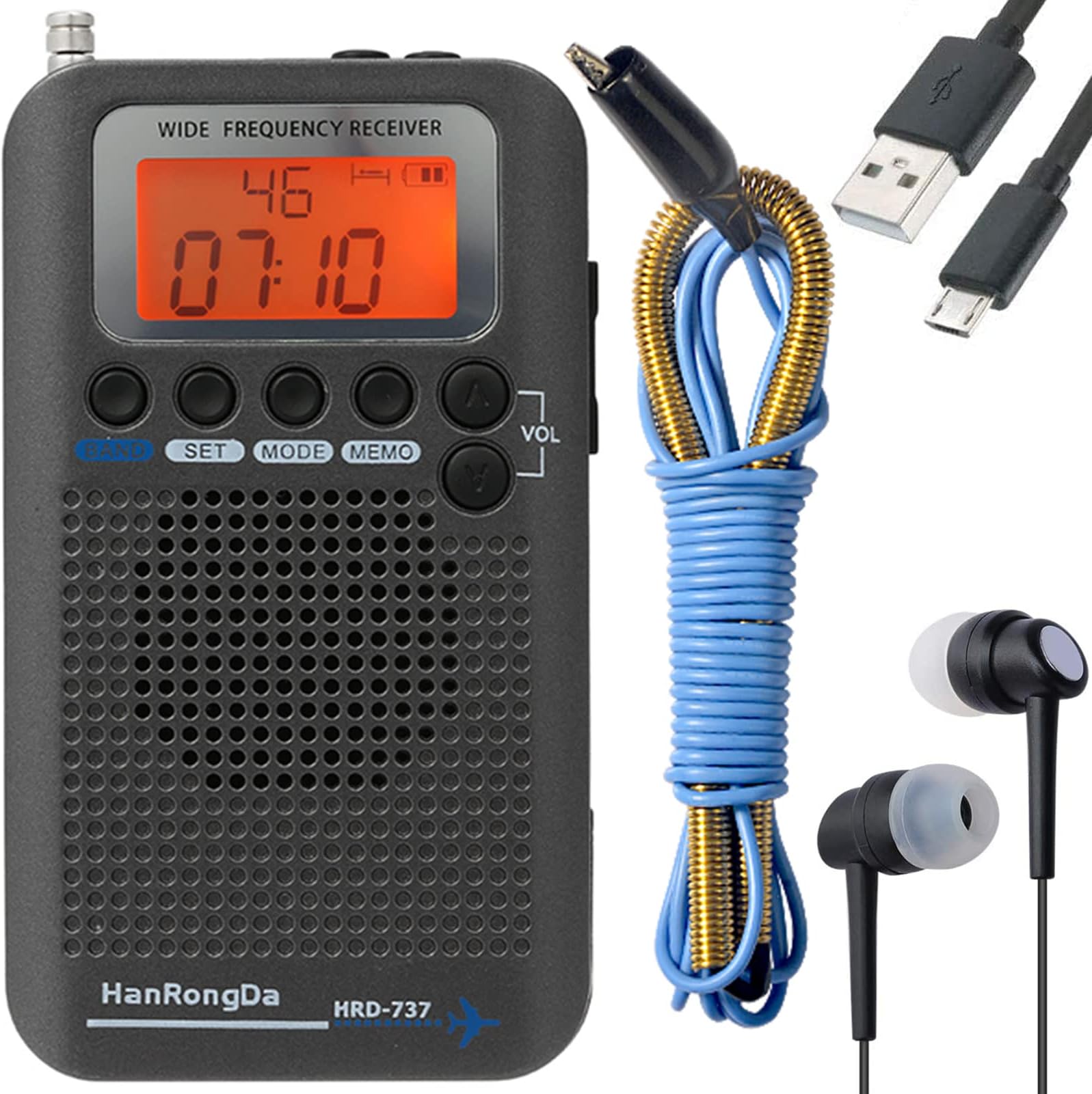 Amazon.com: HanRongDa CB Radio Portable VHF FM AM Shortwave with ...