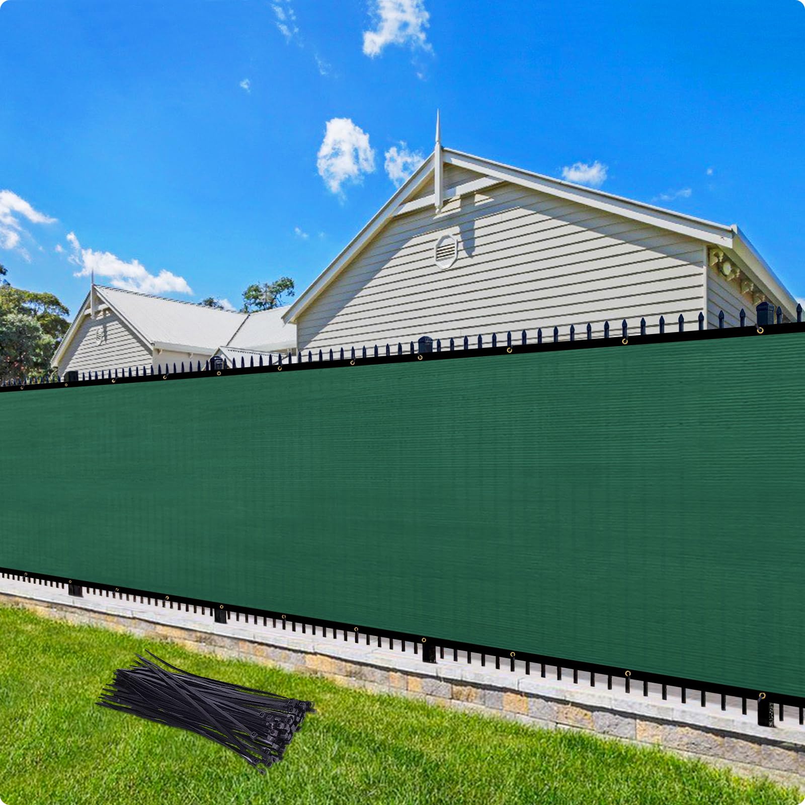 Snapklik.com : Artpuch Fence Privacy Screen 8x50 Dark Green Heavy Duty ...