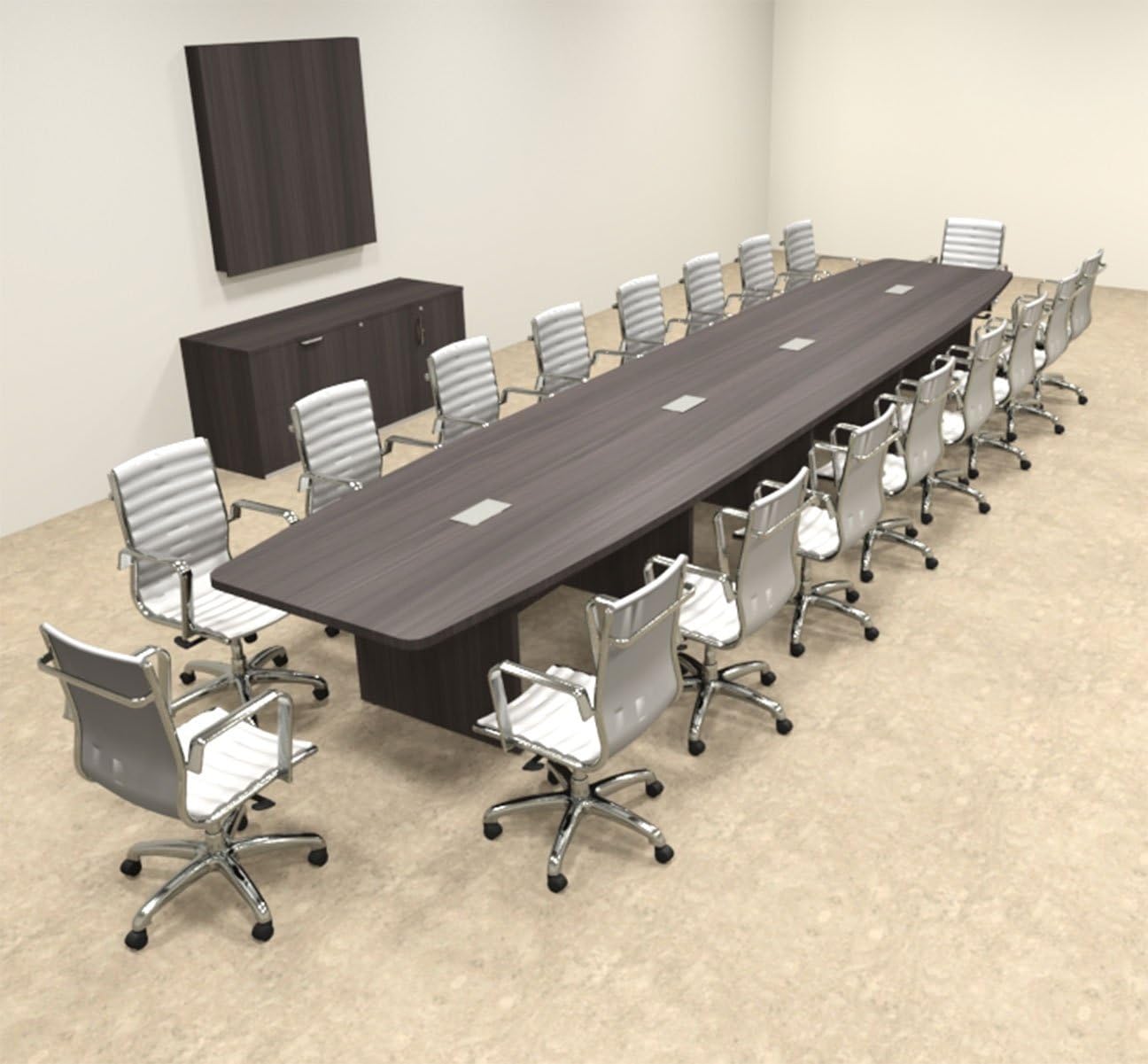 Amazon.com: Modern Boat Shapedd 20' Feet Conference Table, OF-CON-C138 ...