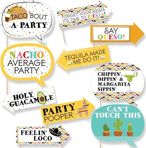 Amazon.com: Big Dot of Happiness Funny Let's Fiesta - Mexican Party ...