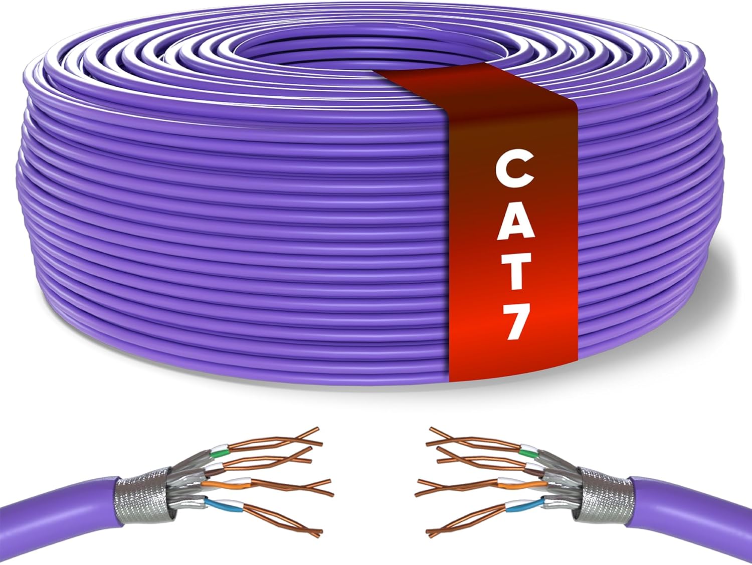 Mr. Tronic Bulk Cat7 Ethernet Kabel 50m, High Speed Bulk LAN Netwerk ...