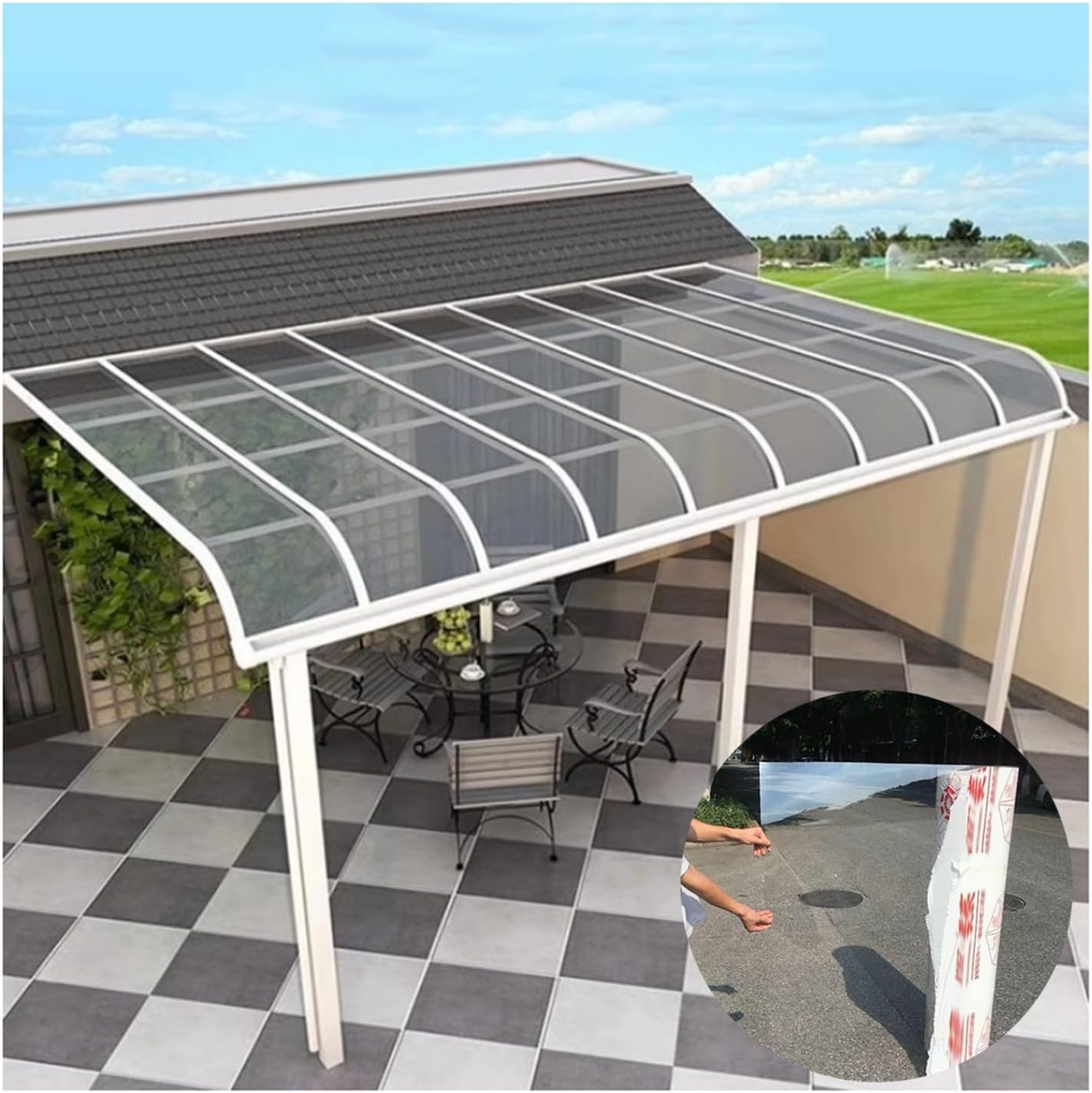 Transparent polycarbonate roof panels, shockproof PC endurance board ...