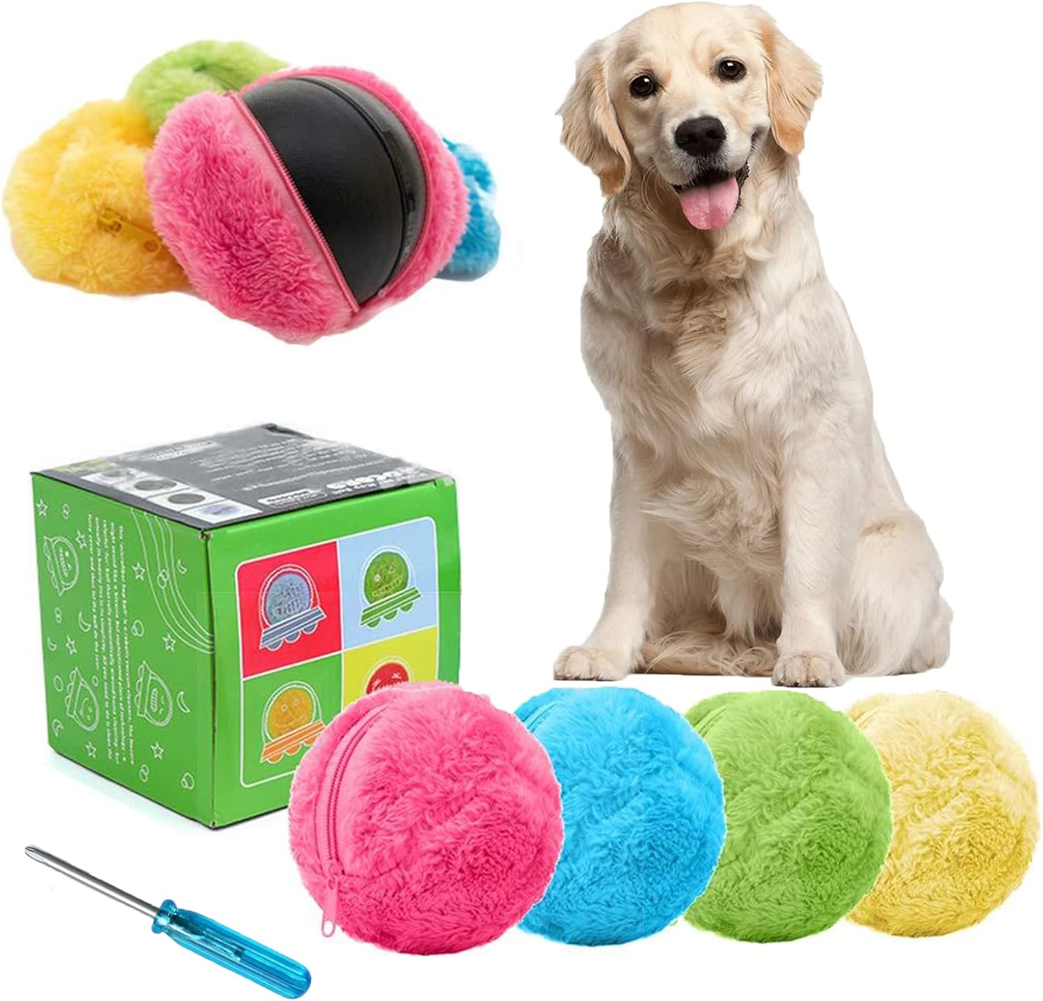 Pet Supplies : Active Rolling Ball for Dogs - Poof Play Ball for Dogs ...