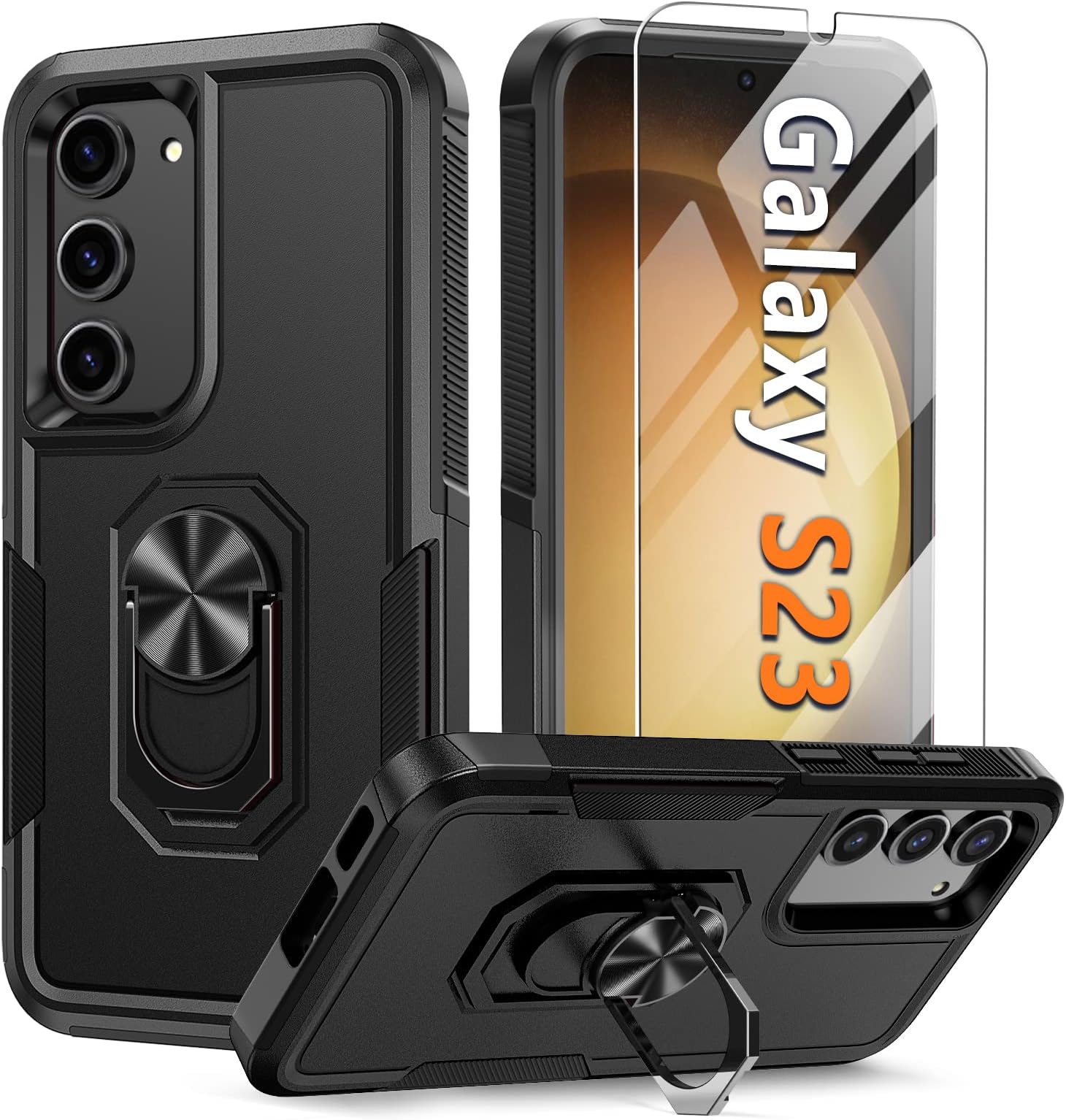 FNTCASE for Samsung Galaxy S23 Case: Dual Layer Drop Proof Cell Phone Protective Cover ...