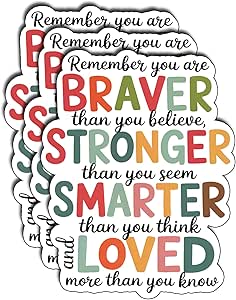 Amazon.com: (3Pcs) Remember You are Braver Stronger Smarter Loved ...