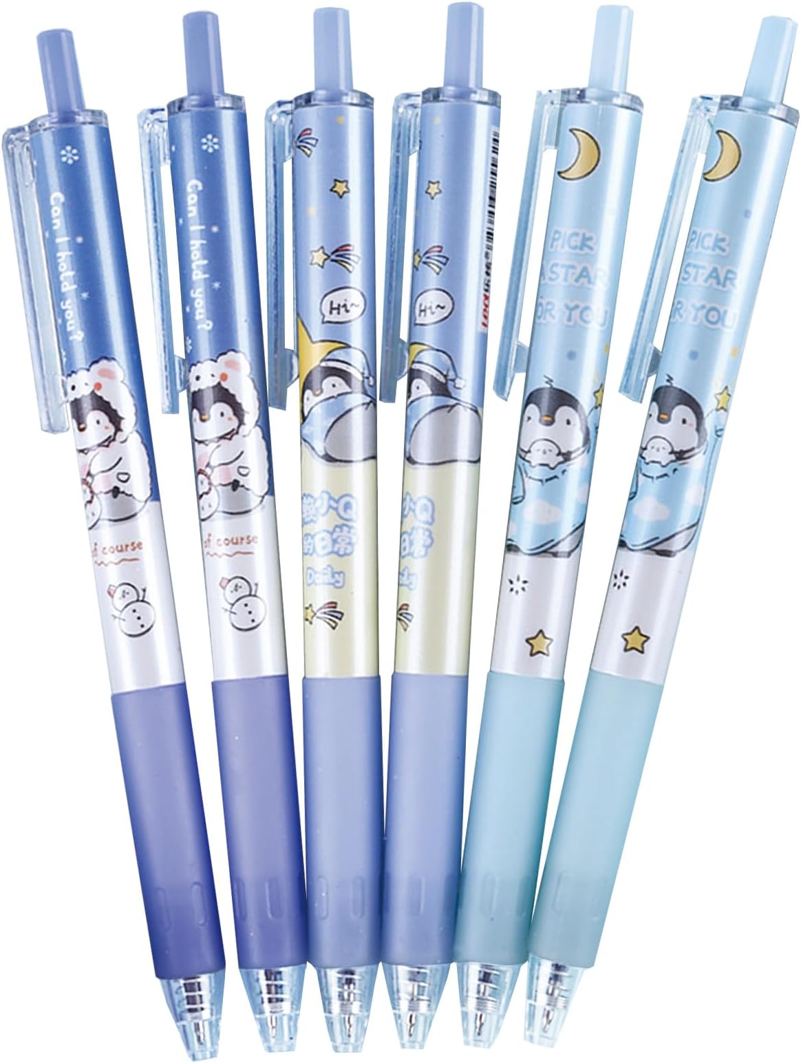 Amazon.com: MOZXIRZ 6 Pcs Gel Ink Pens Cartoon Retractable Pens Cute ...