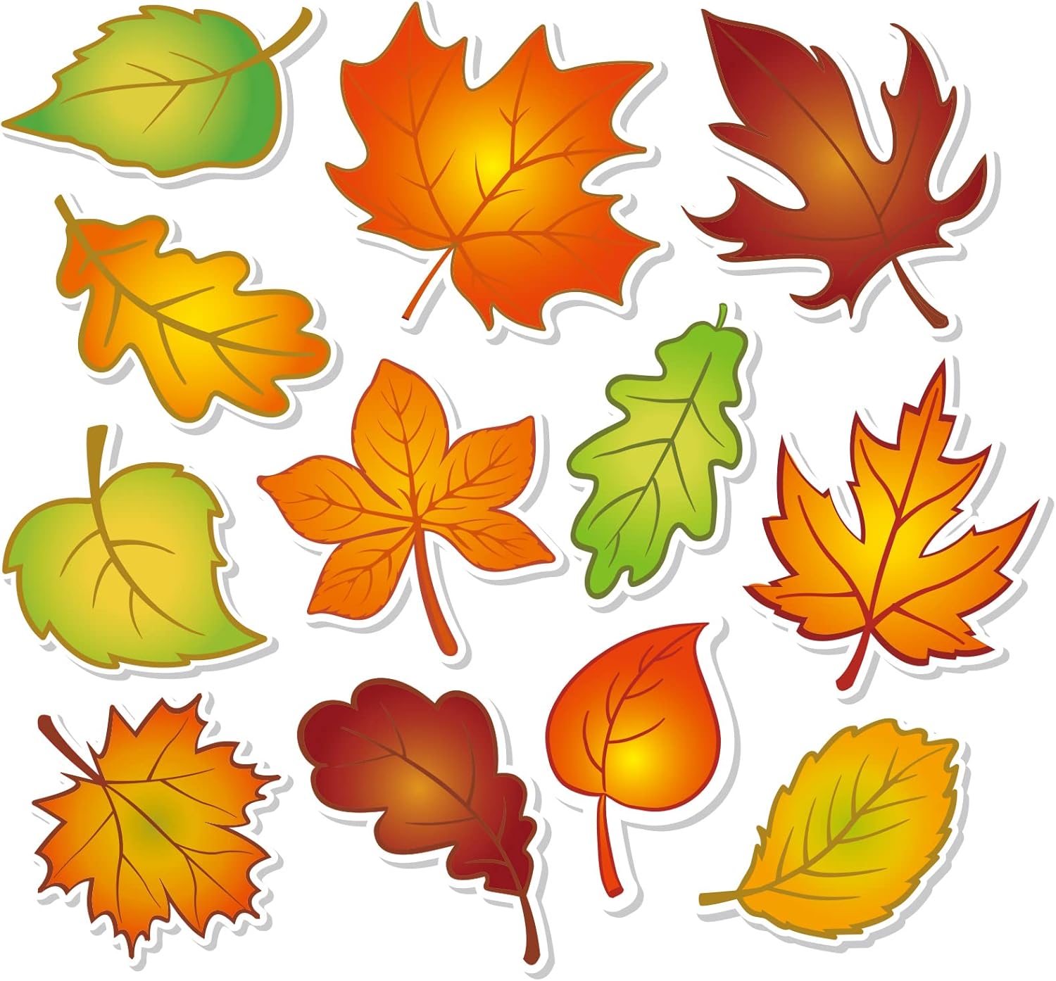 Amazon.com: Whaline 12Pcs Fall Thanksgiving Refrigerator Magnets Maple ...