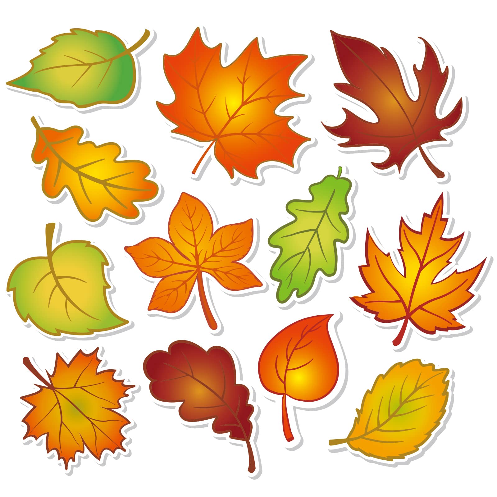 Amazon.com: Whaline 12Pcs Fall Thanksgiving Refrigerator Magnets Maple ...