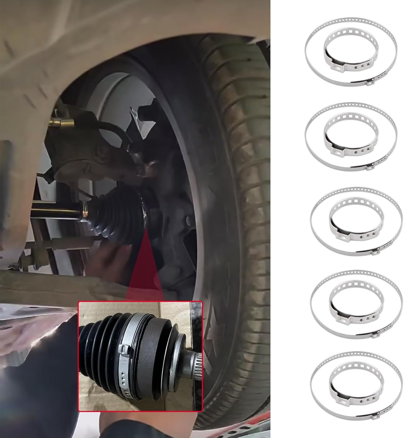 Amazon.com: RGOAANC 10PCS CV Boot Clamp, CV Joint Boot Clamp Kit ...