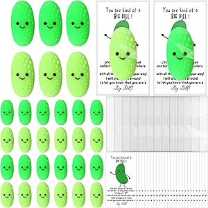 Amazon.com: Wettarn 30 Sets Emotional Luminous Pickle Stress Ball Gifts ...