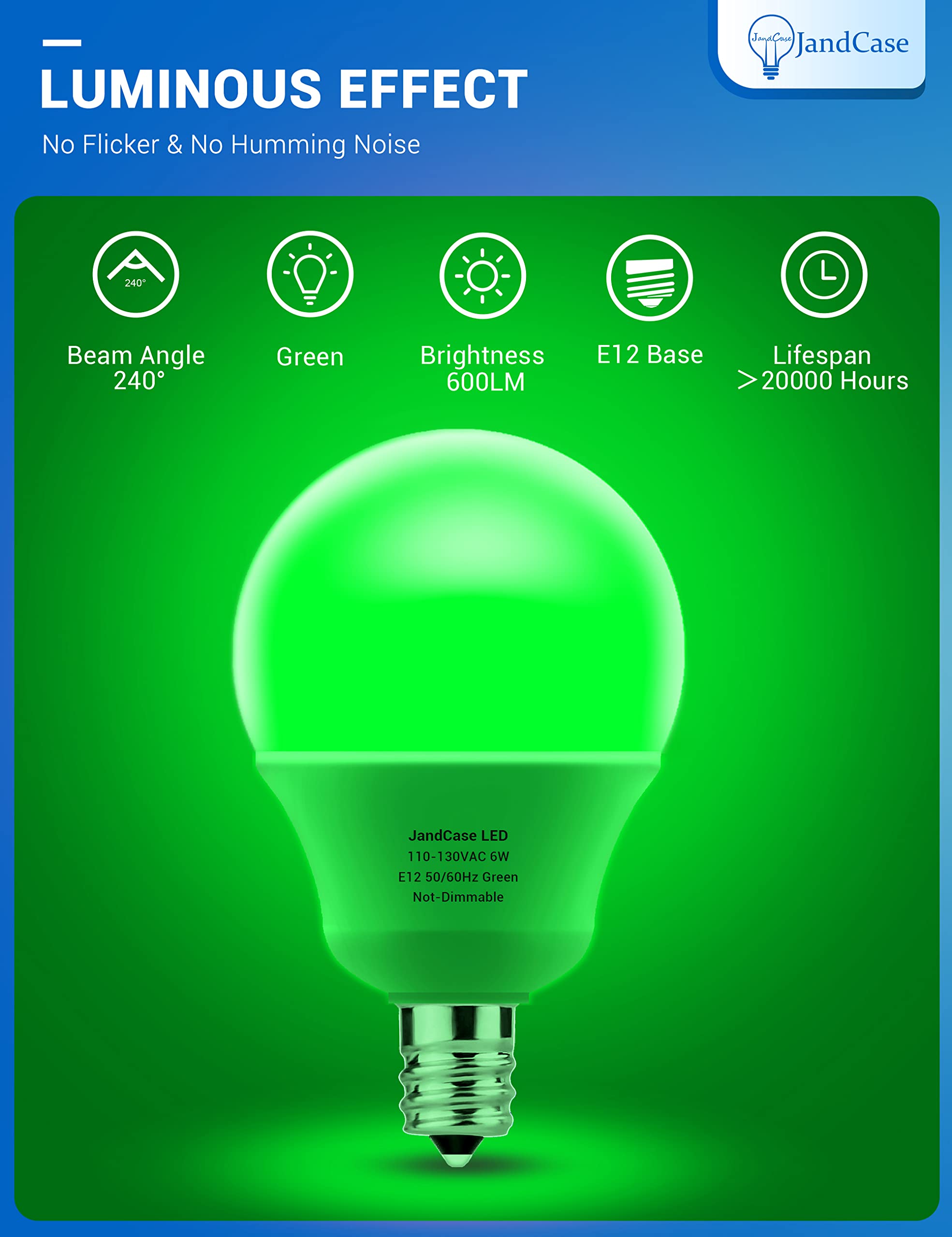 Snapklik.com : E12 LED Small Green Light Bulbs, Ceiling Fan Light Bulbs ...
